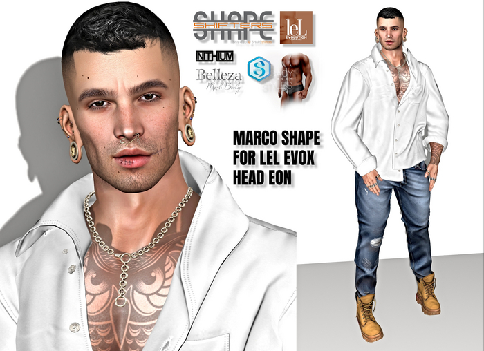 Second Life Marketplace - [SHAPEshifters] MARCO SHAPE EVOX EON HEAD ...